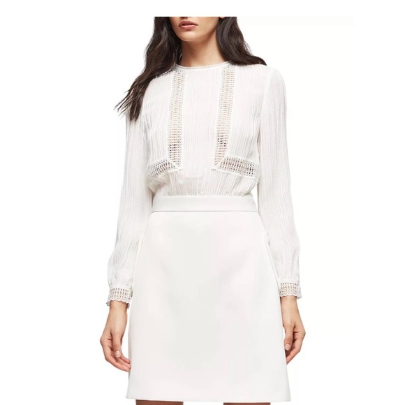 Reiss | Dresses | Reiss Nwt Bruna Lace Detail Dress Off White | Poshmark